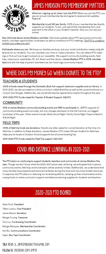 James Madison PTO – Madison Elementary