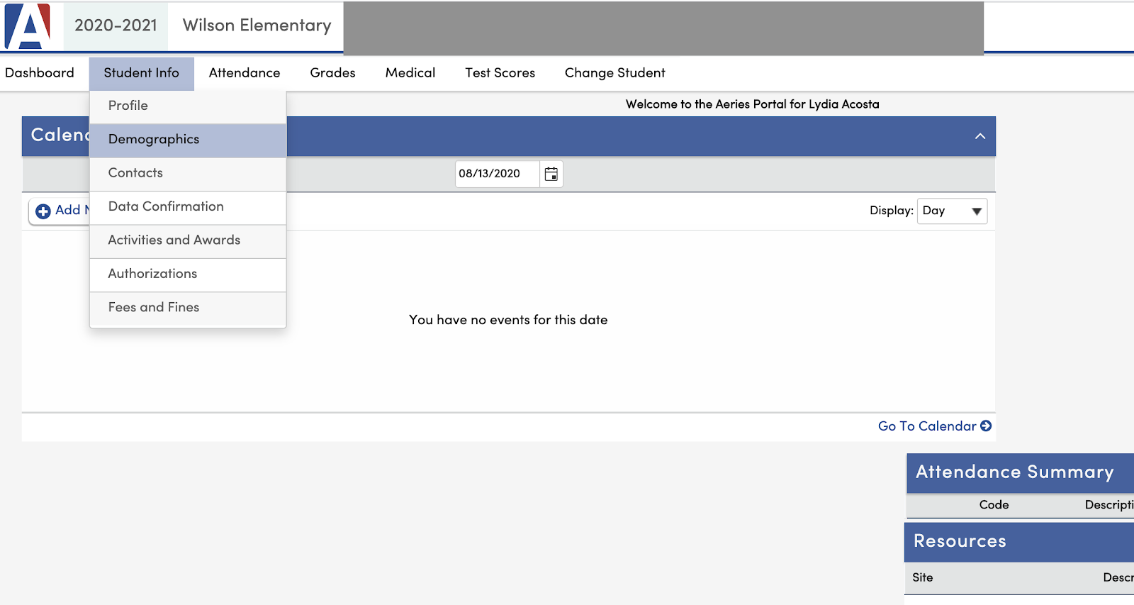 Aeries San Leandro Parent Portal
